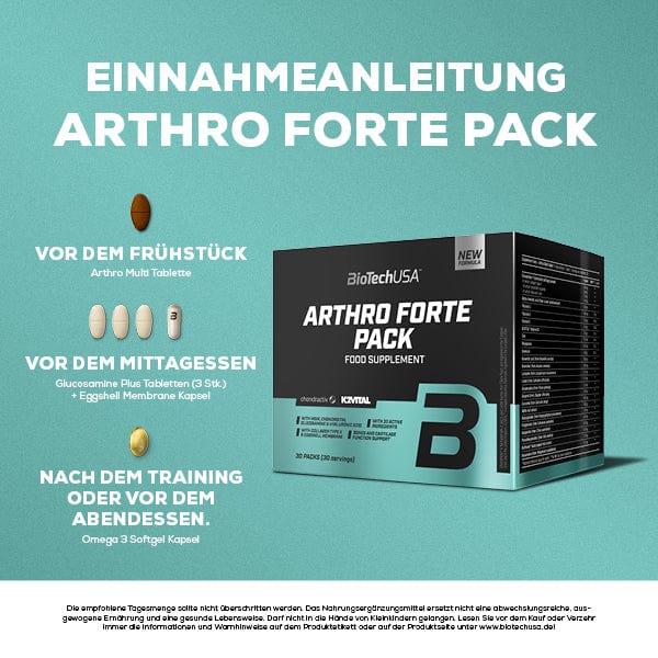 Arthro Forte Pack mit MSM, Glucosamin und Kollagen – BioTechUSA